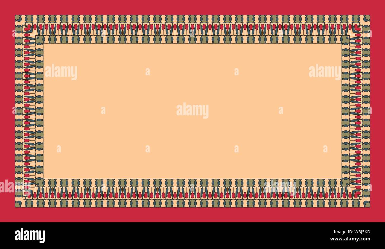 Rectangular ethnic frame. Empty space for your text. Vintage poster ...