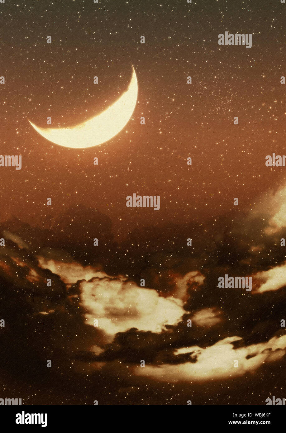 Starfield moon hi-res stock photography and images - Alamy