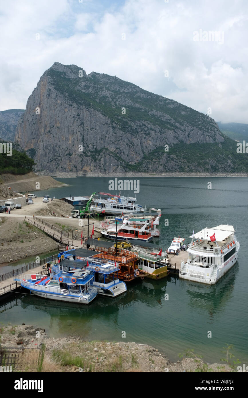 Sahinkaya Canyon is located on the Altinkaya Dam Lake in the Vezirkopru ...