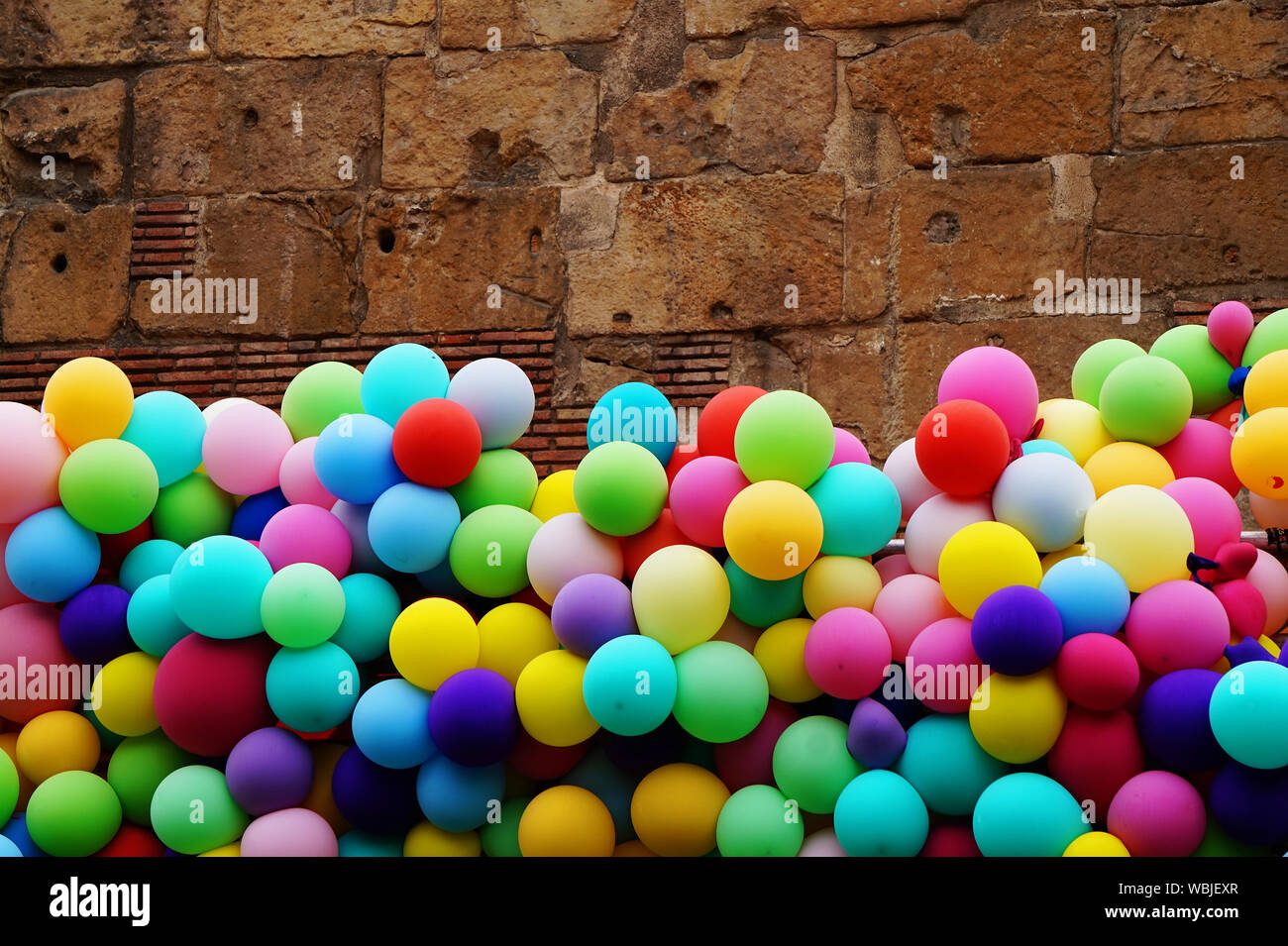 Bright balloons of different sizes and colors Stock Photo - Alamy