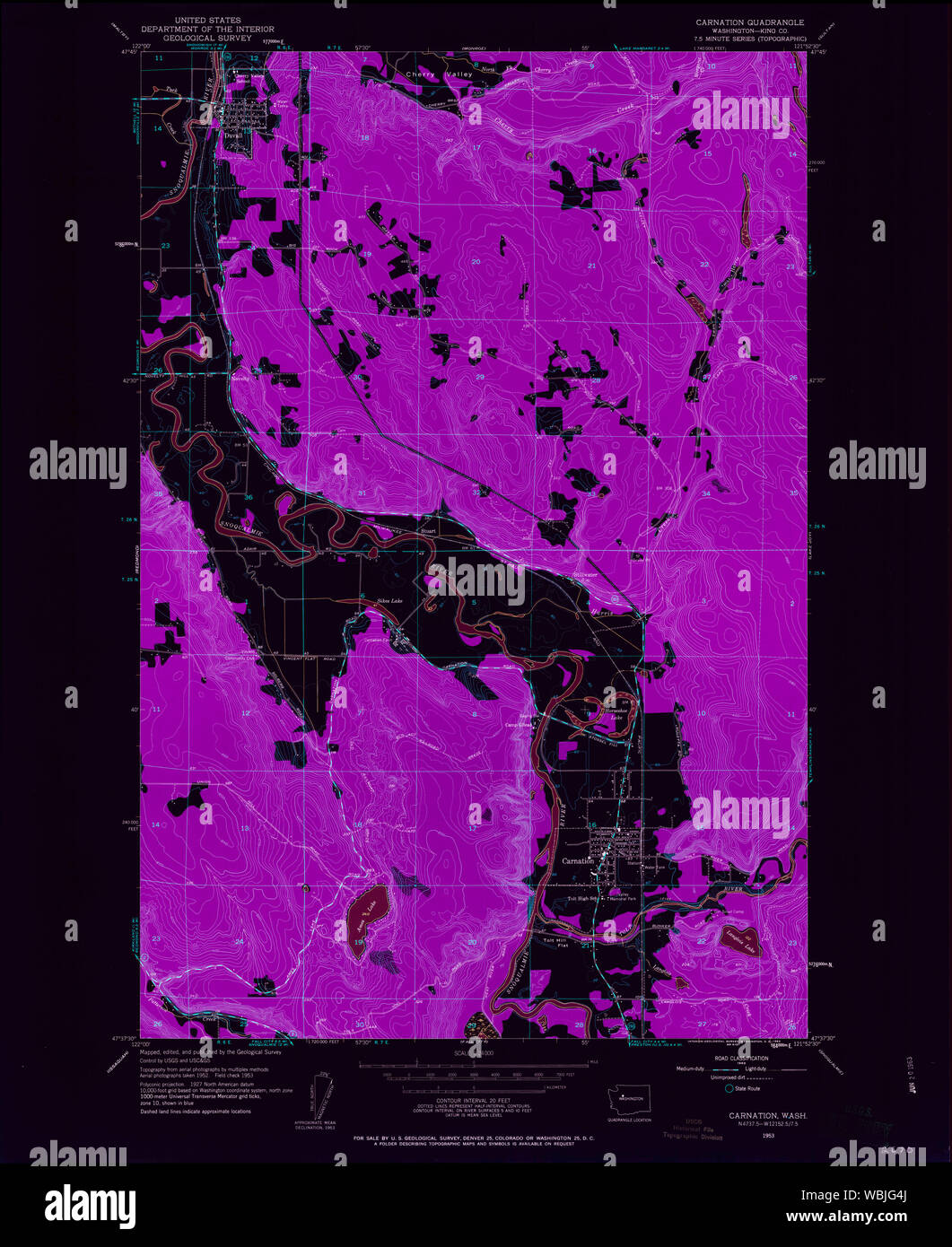 Map of carnation washington hi-res stock photography and images - Alamy