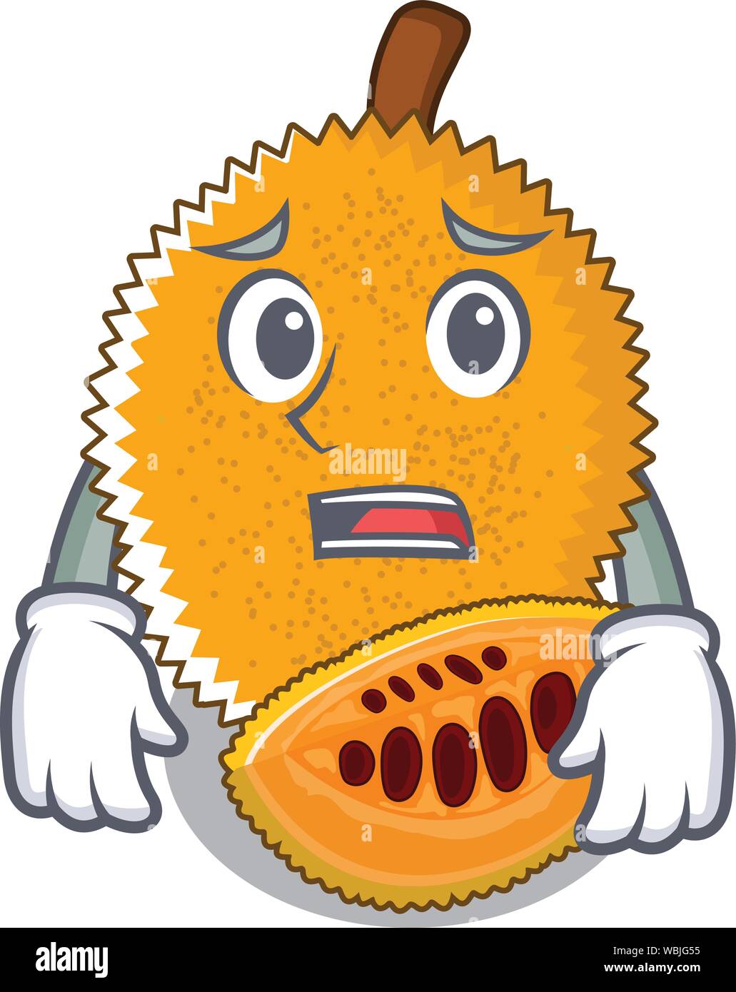 Cartoon fresh jackfruit fruit Stock Vector Images - Alamy