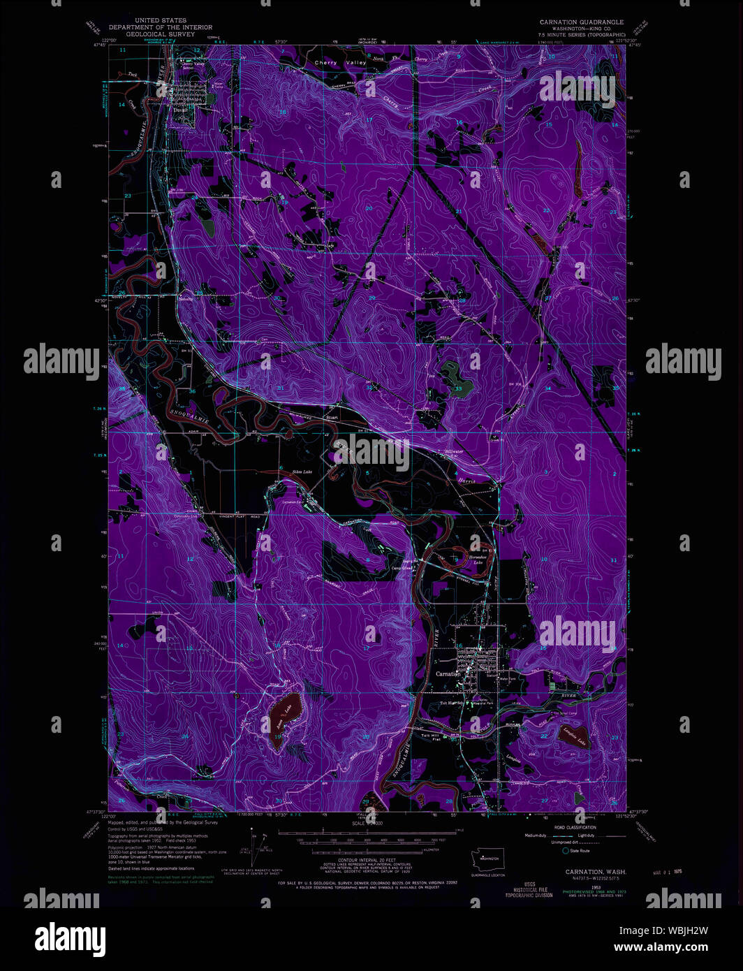 Carnation washington map hi-res stock photography and images - Alamy
