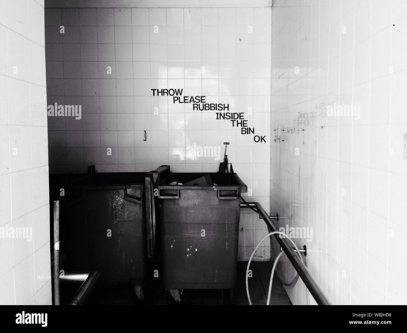 Tile With Text On Wall High Resolution Stock Photography and Images - Alamy