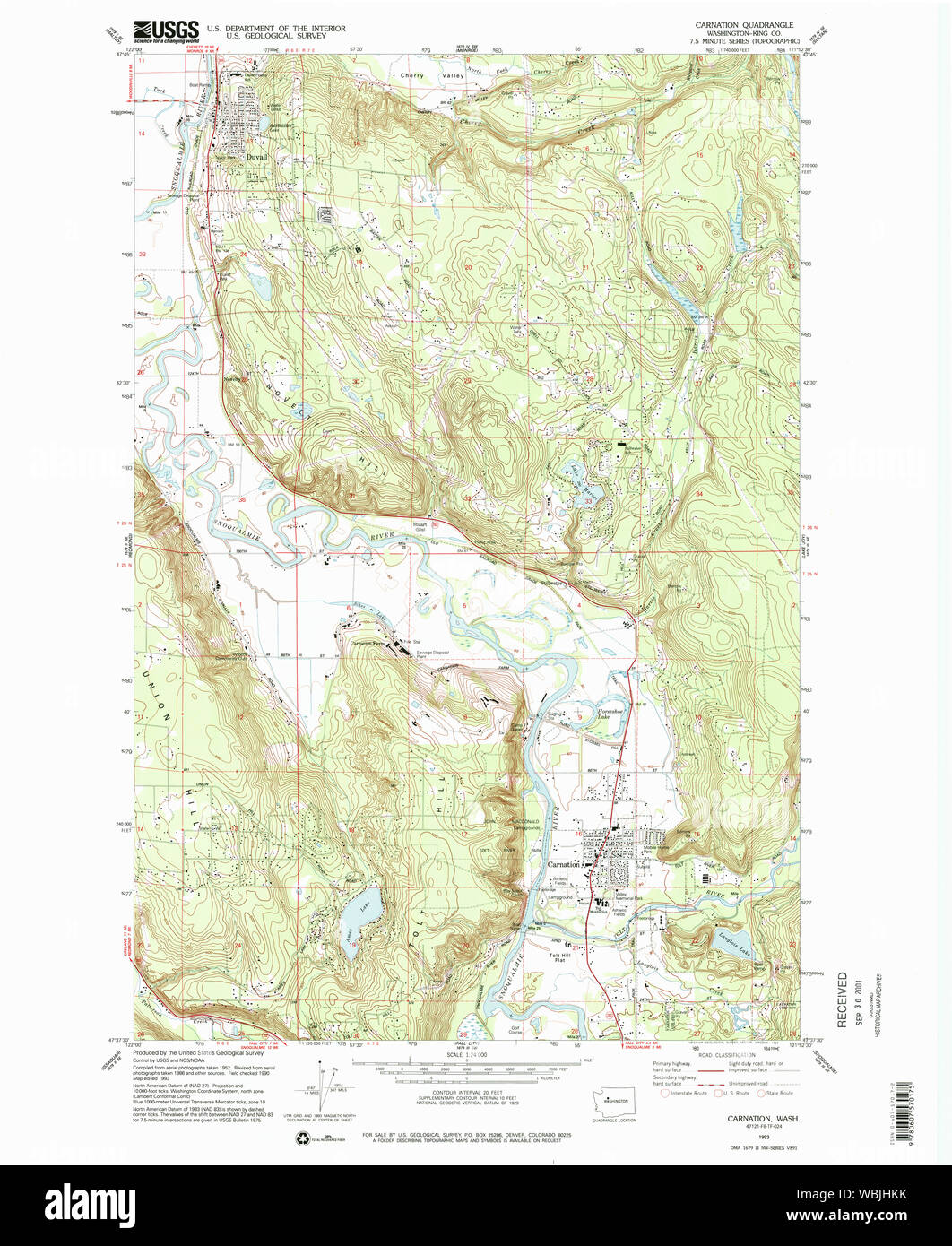 Map of carnation washington hi-res stock photography and images - Alamy