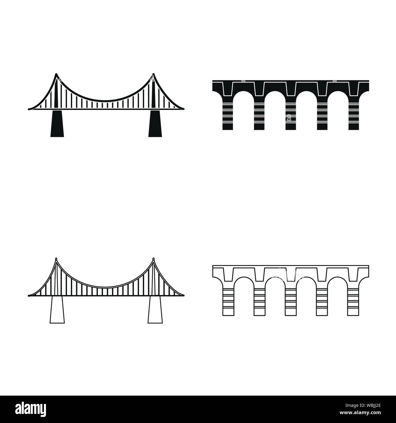 Vector illustration of connection and design symbol. Collection of connection and side vector ...