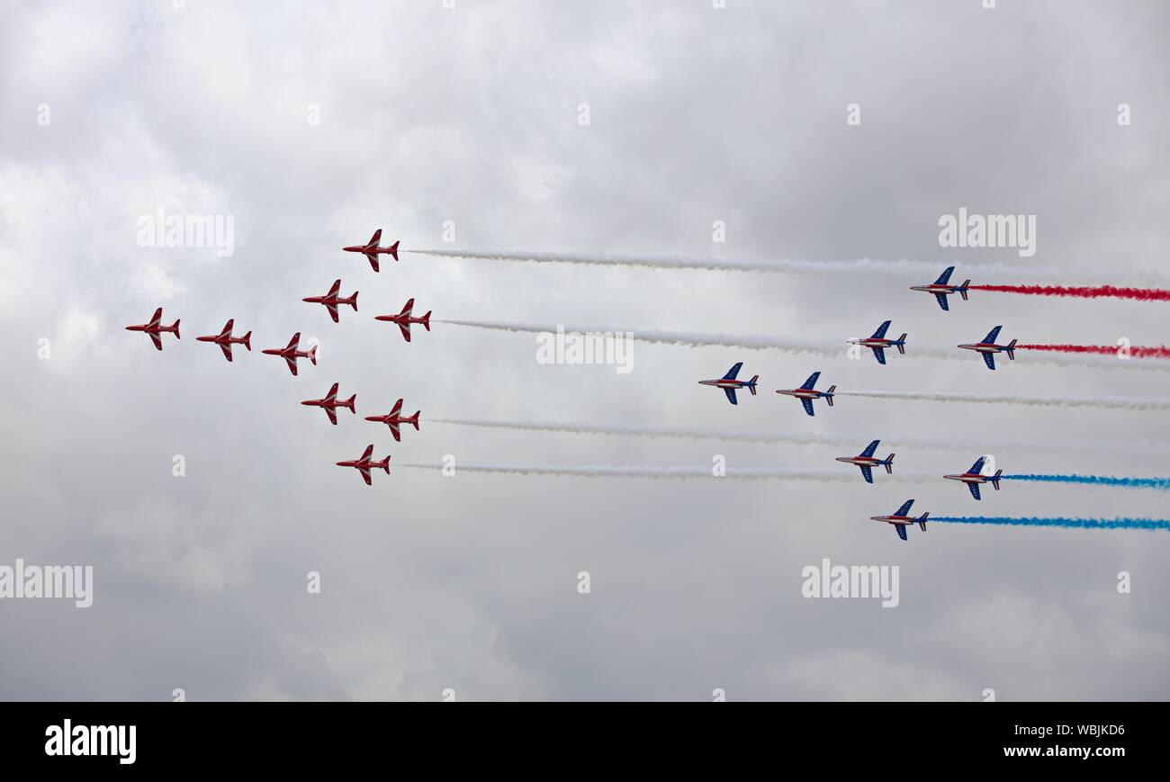 The Red Arrows and the Patrouille de France flying in Concorde ...