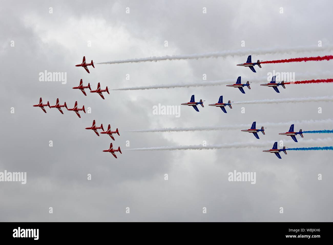 The Red Arrows and the Patrouille de France flying in Concorde ...