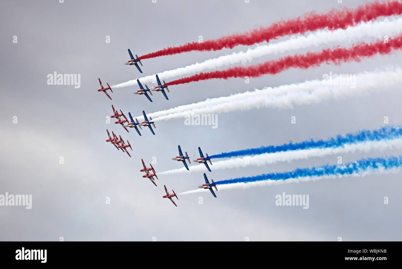 The Red Arrows and the Patrouille de France flying in Concorde ...