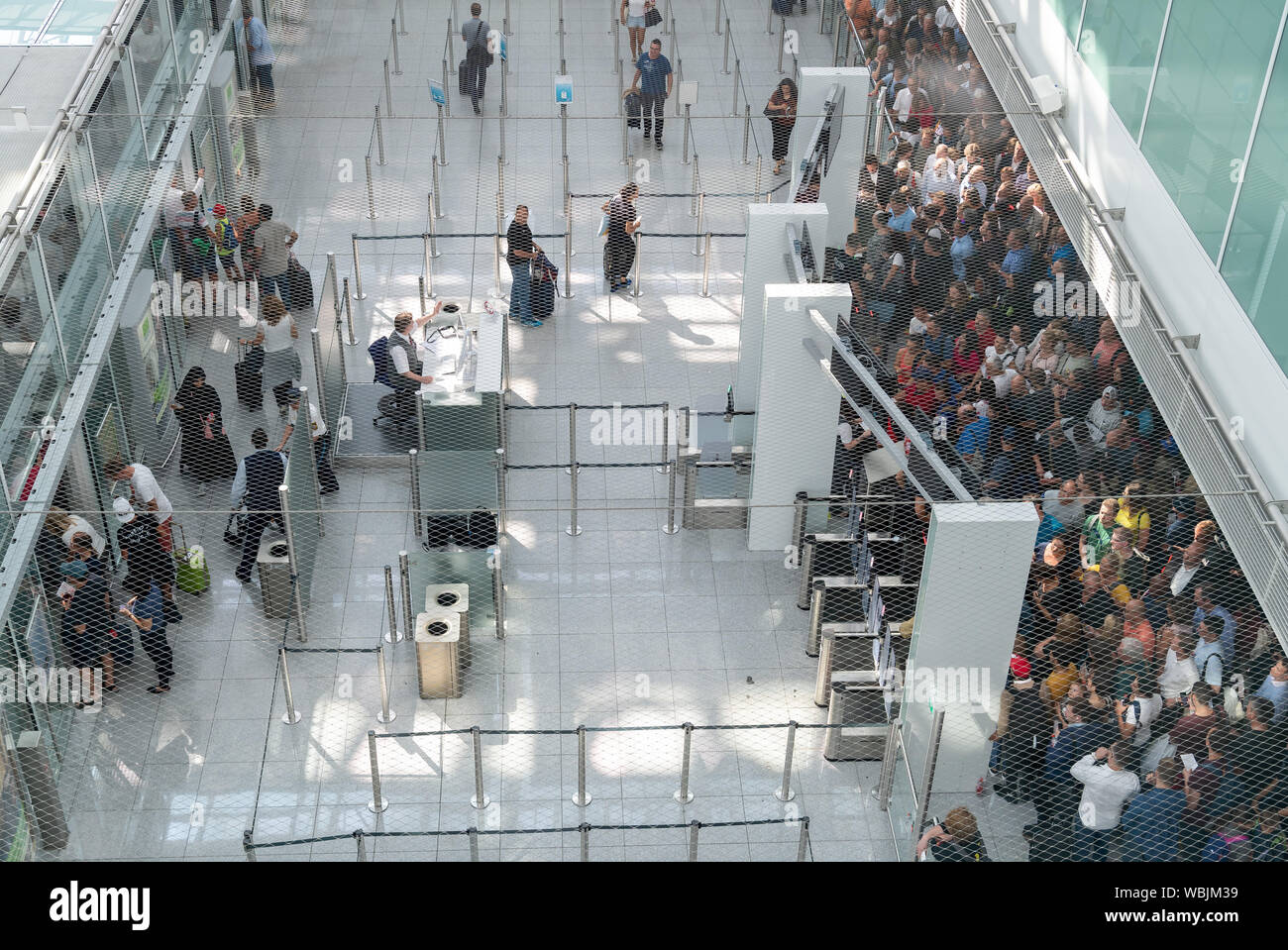 Munich, Germany. 27th Aug, 2019. The first passengers enter the ...