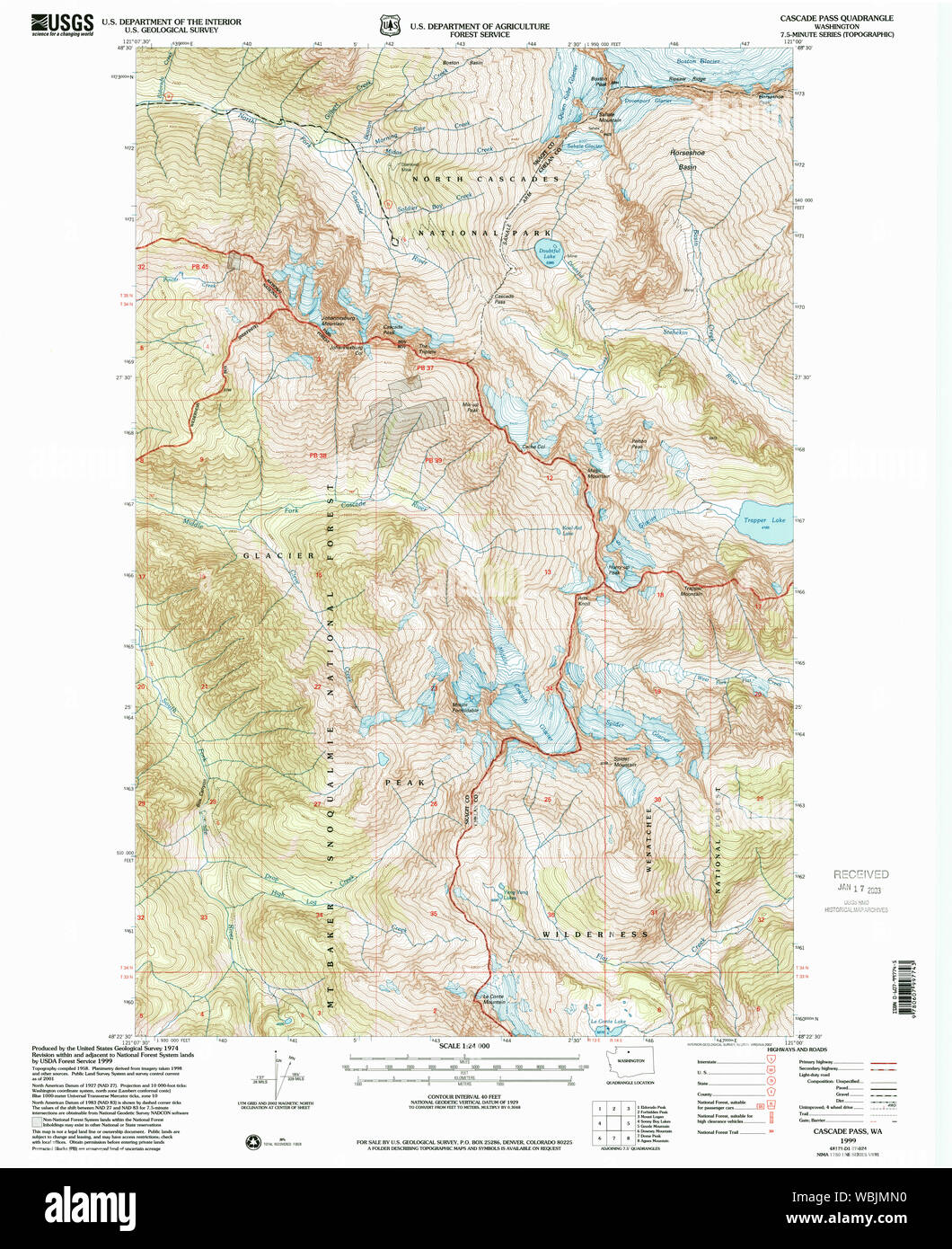 Cascade pass Cut Out Stock Images & Pictures - Alamy
