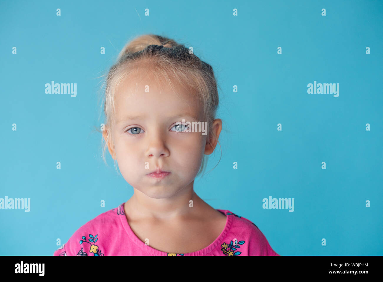 Denying, rejecting, disagree. Portrait of beautiful little girl. little ...