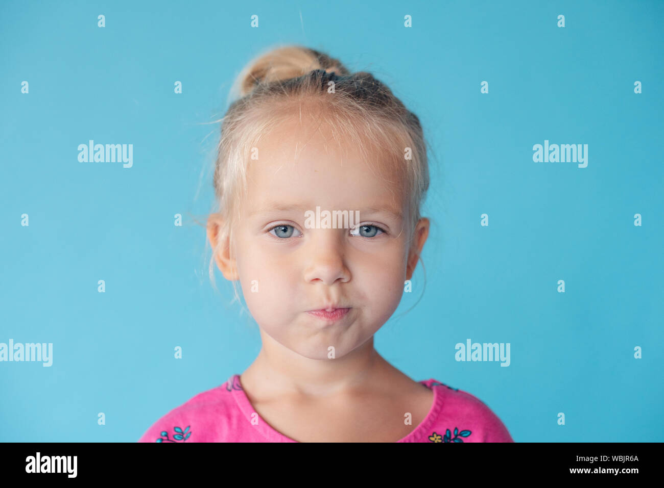 Denying, rejecting, disagree. Portrait of beautiful little girl. little ...