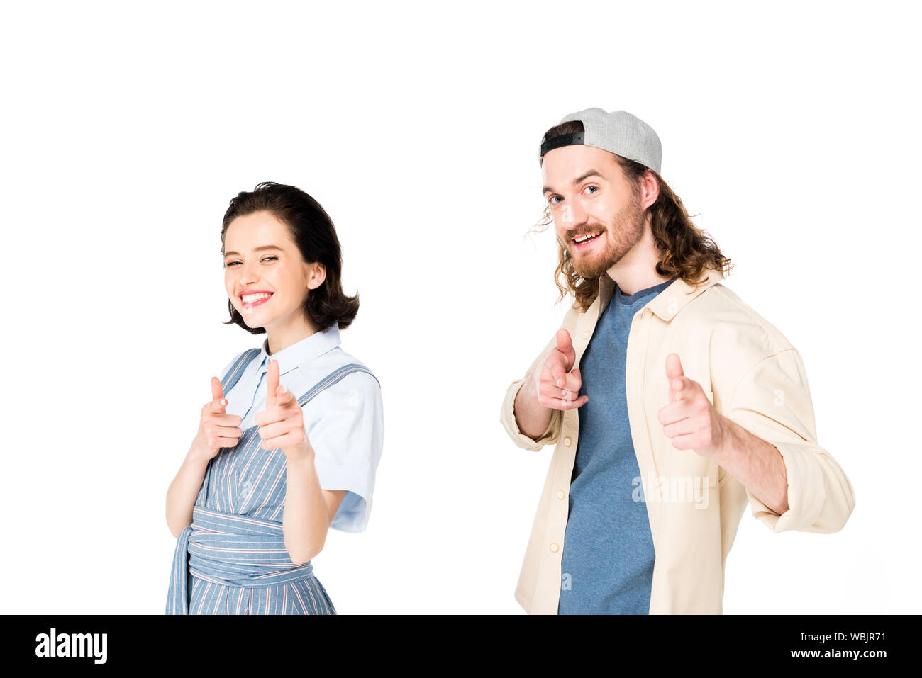 Two people pointing hi-res stock photography and images - Alamy