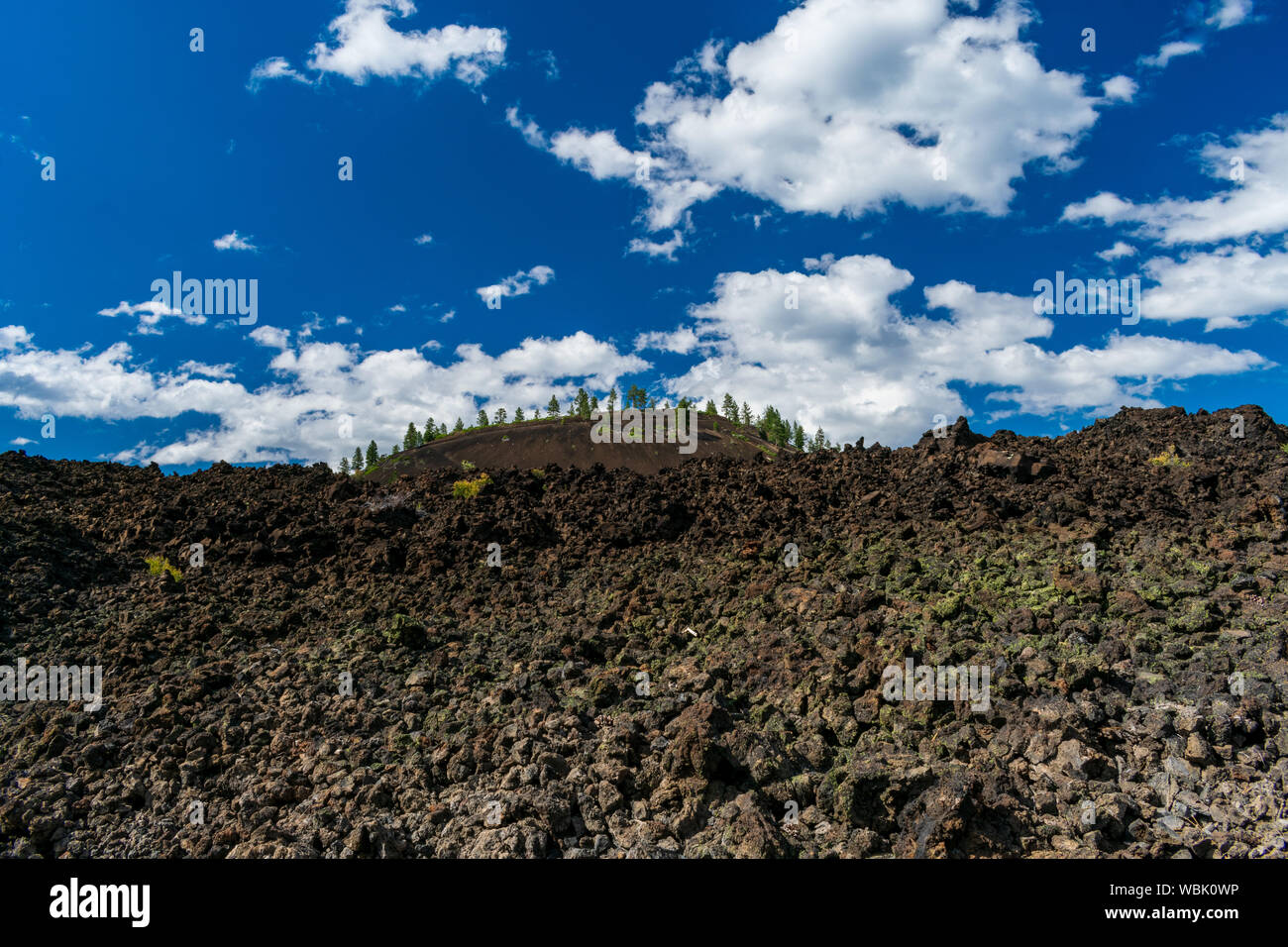 Lava Flow At Newberry Volcanic National Monument Stock Photo - Alamy