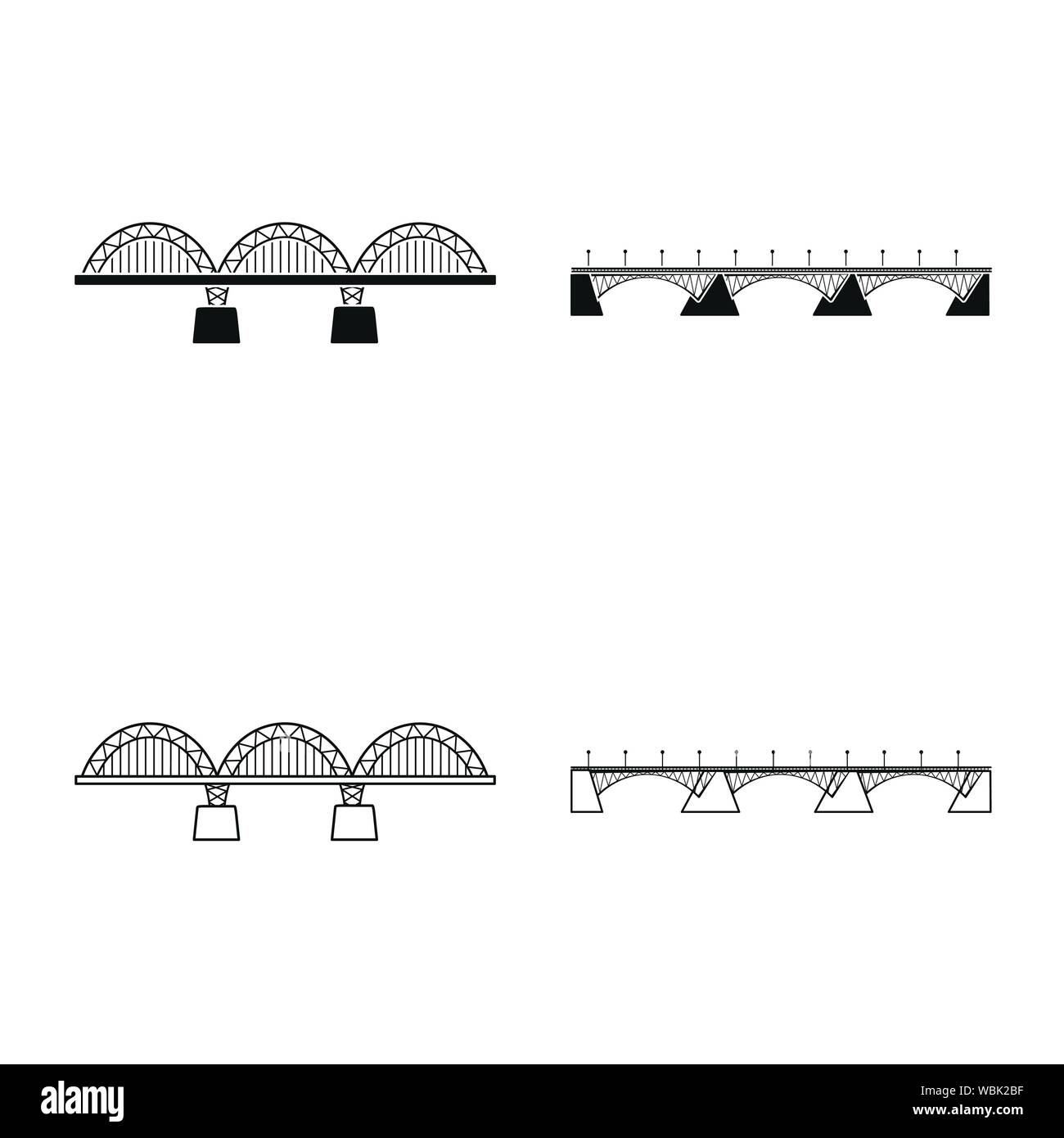 Isolated object of connection and design symbol. Collection of connection and side vector icon ...