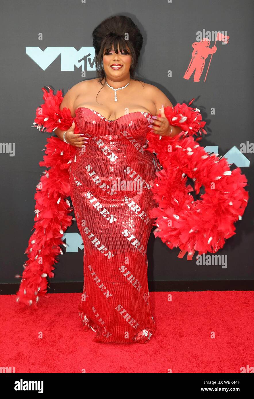 Lizzo attend the 2019 MTV Video Music Awards, VMAs, at Prudential ...