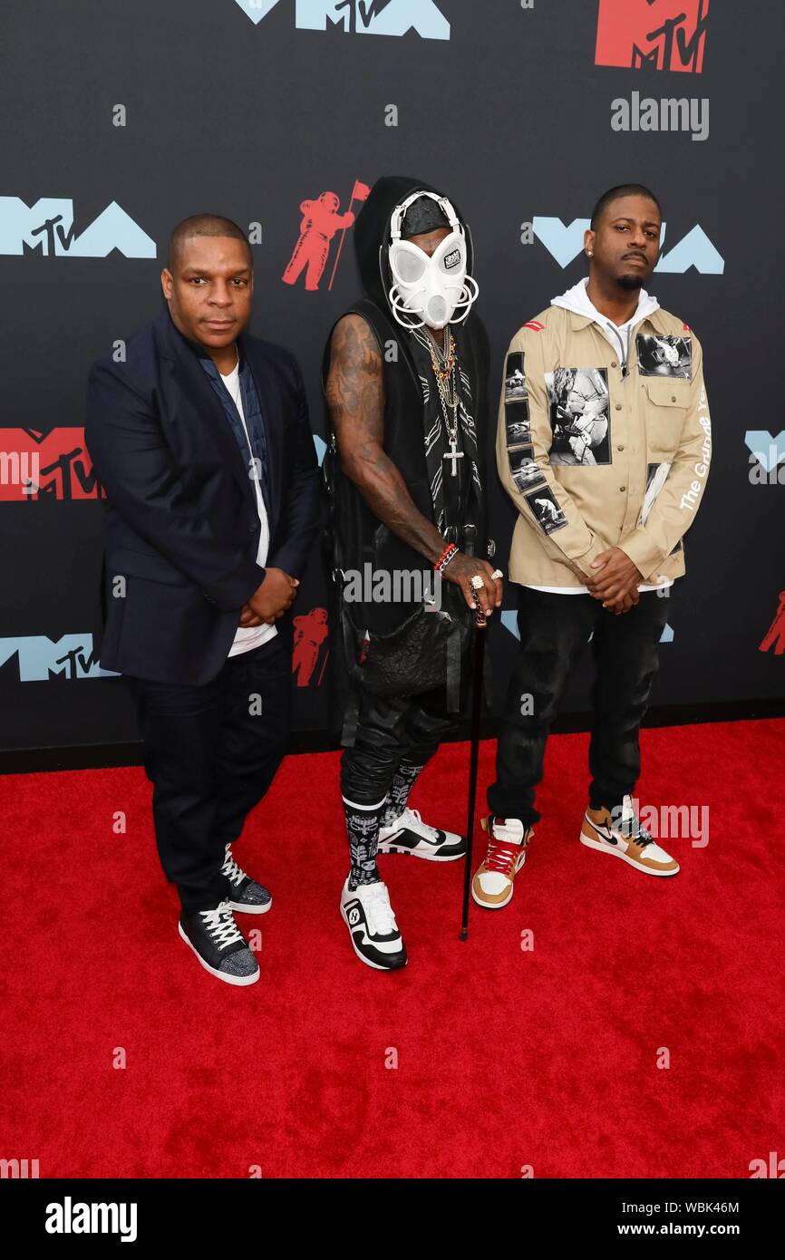 Vin Rock (l-r), Treach and DJ Kay Gee of Naughty By Nature attend the ...