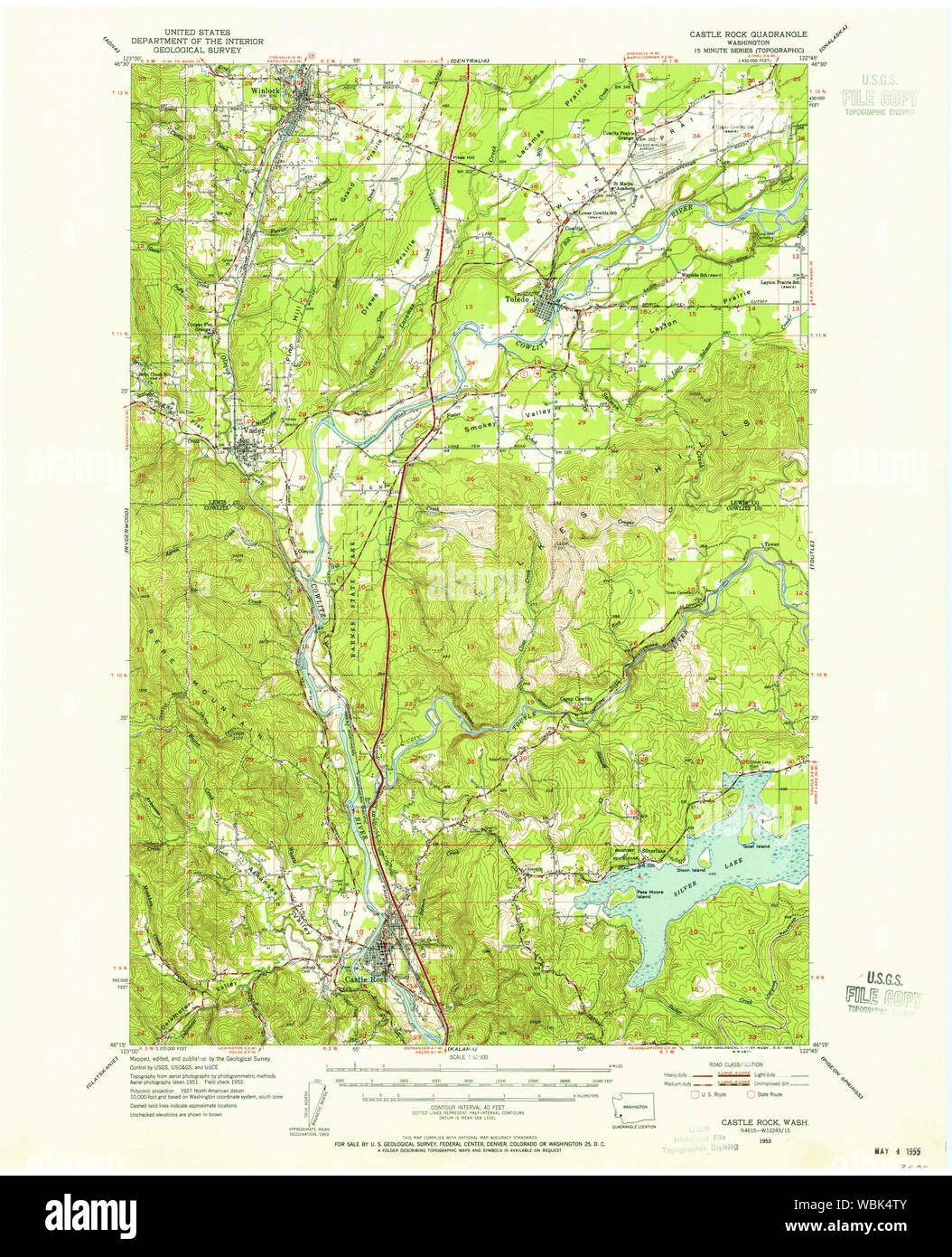 Map of castle rock washington hi-res stock photography and images - Alamy