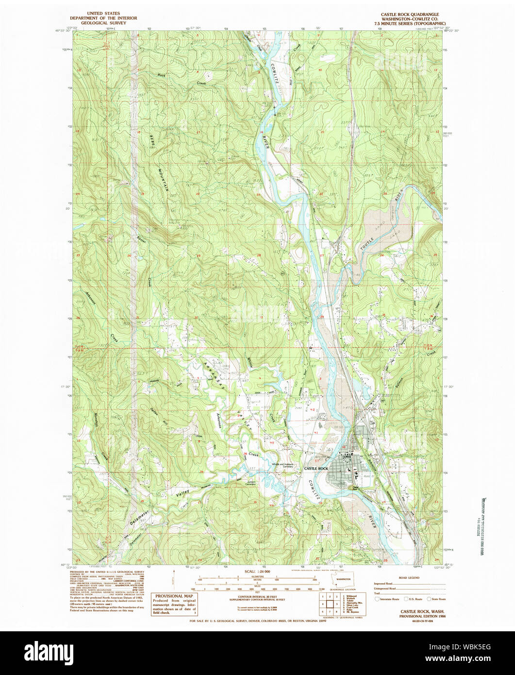 Map of castle rock washington hi-res stock photography and images - Alamy