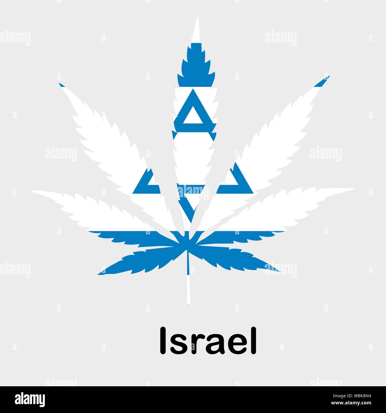 Flag in the form of a cannabis leaf. The concept of legalization of ...