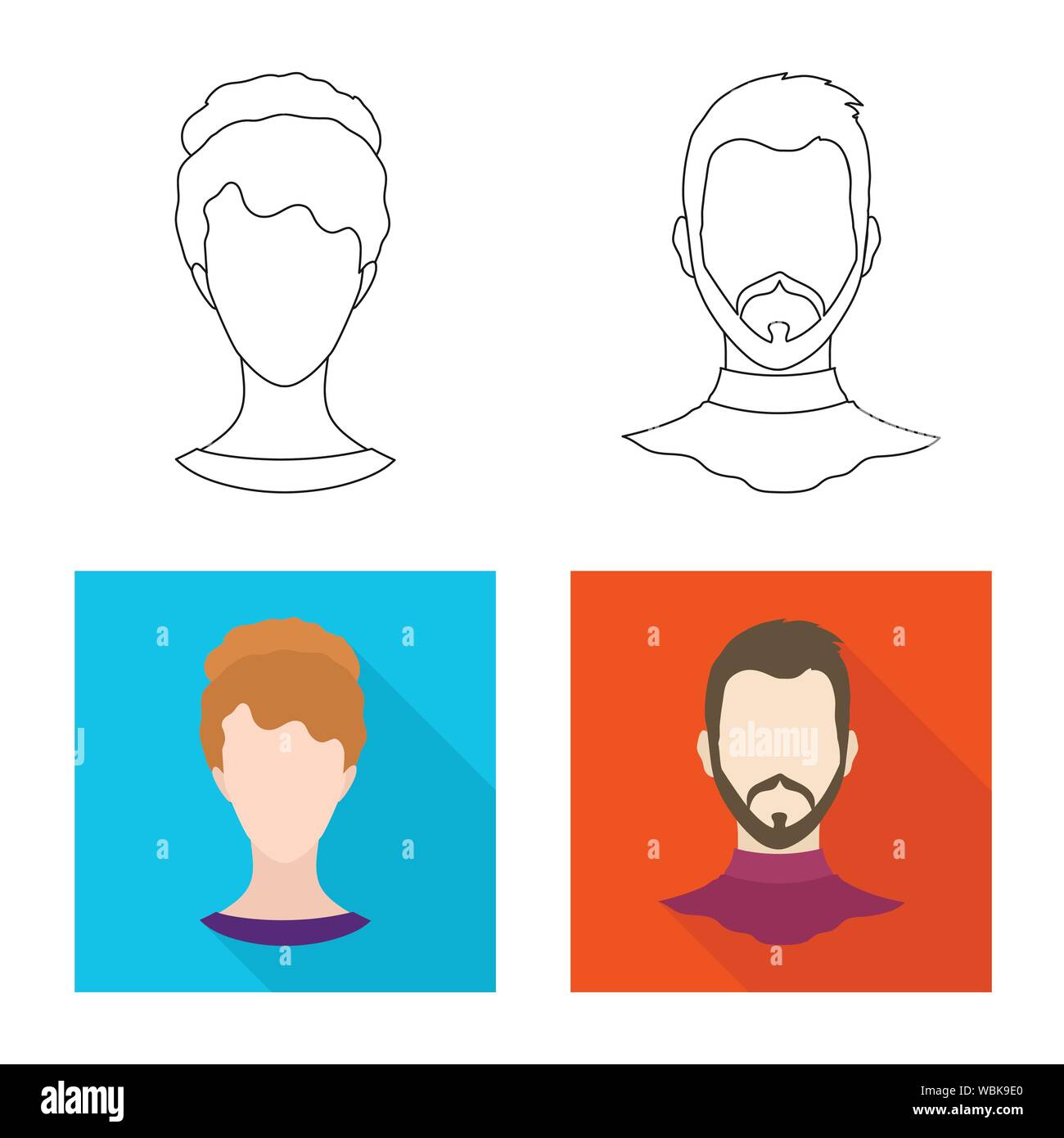 Vector illustration of professional and photo icon. Set of professional ...