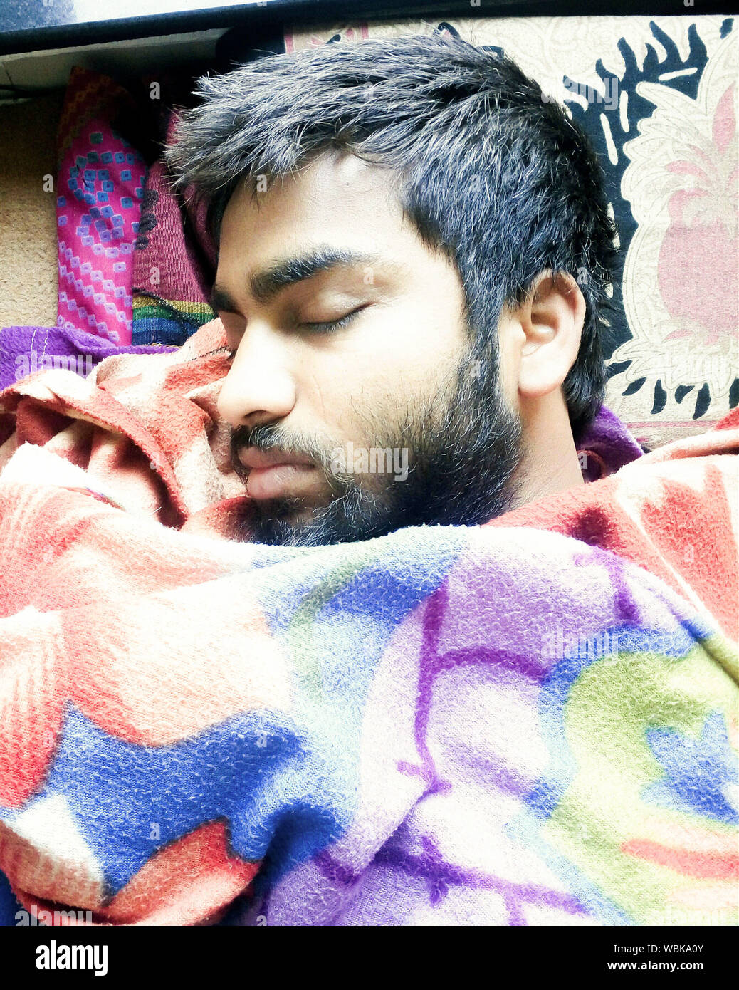 Indian man sleeping hi-res stock photography and images - Alamy