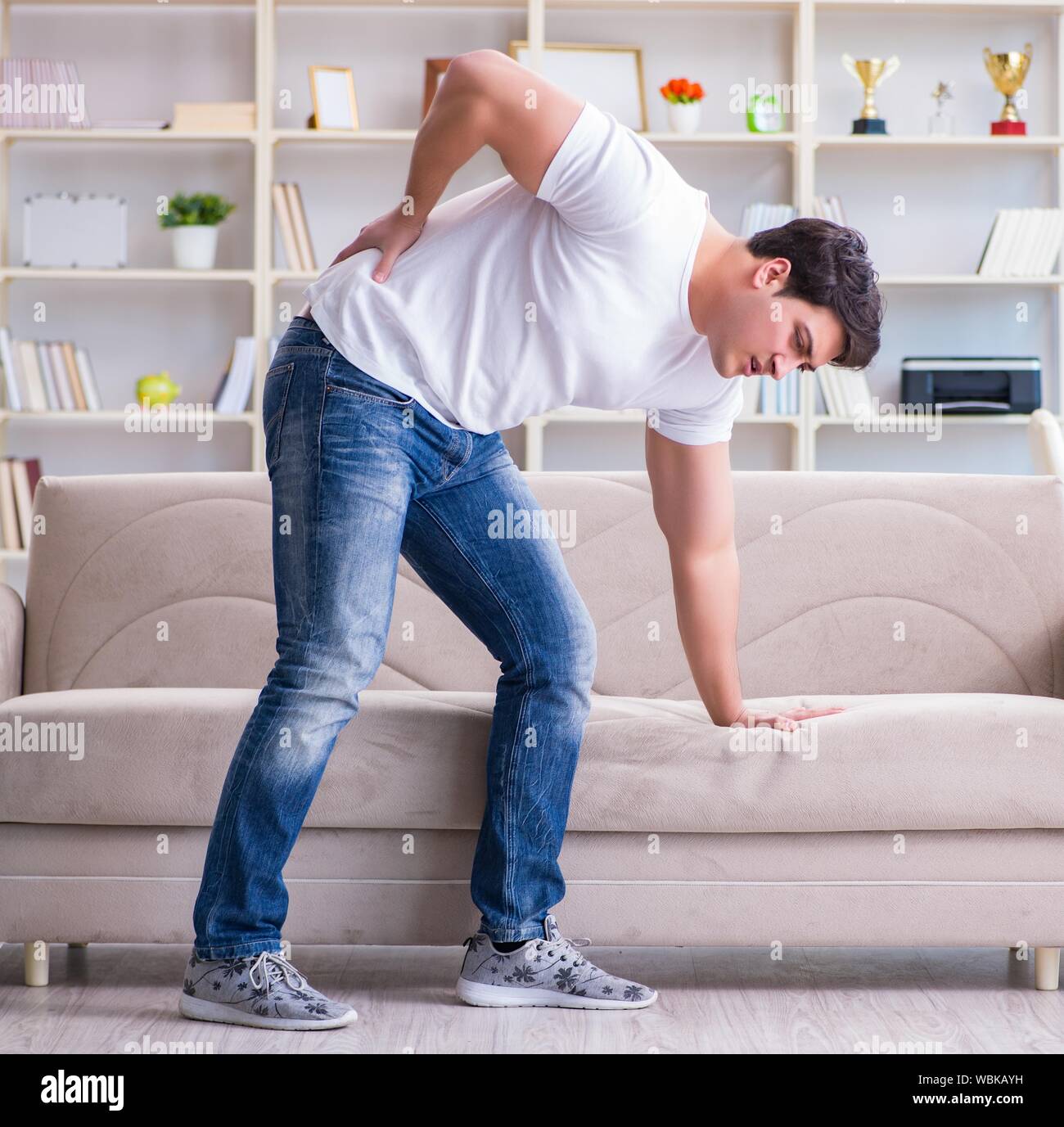 The man suffering from sick stomach and vomiting Stock Photo - Alamy