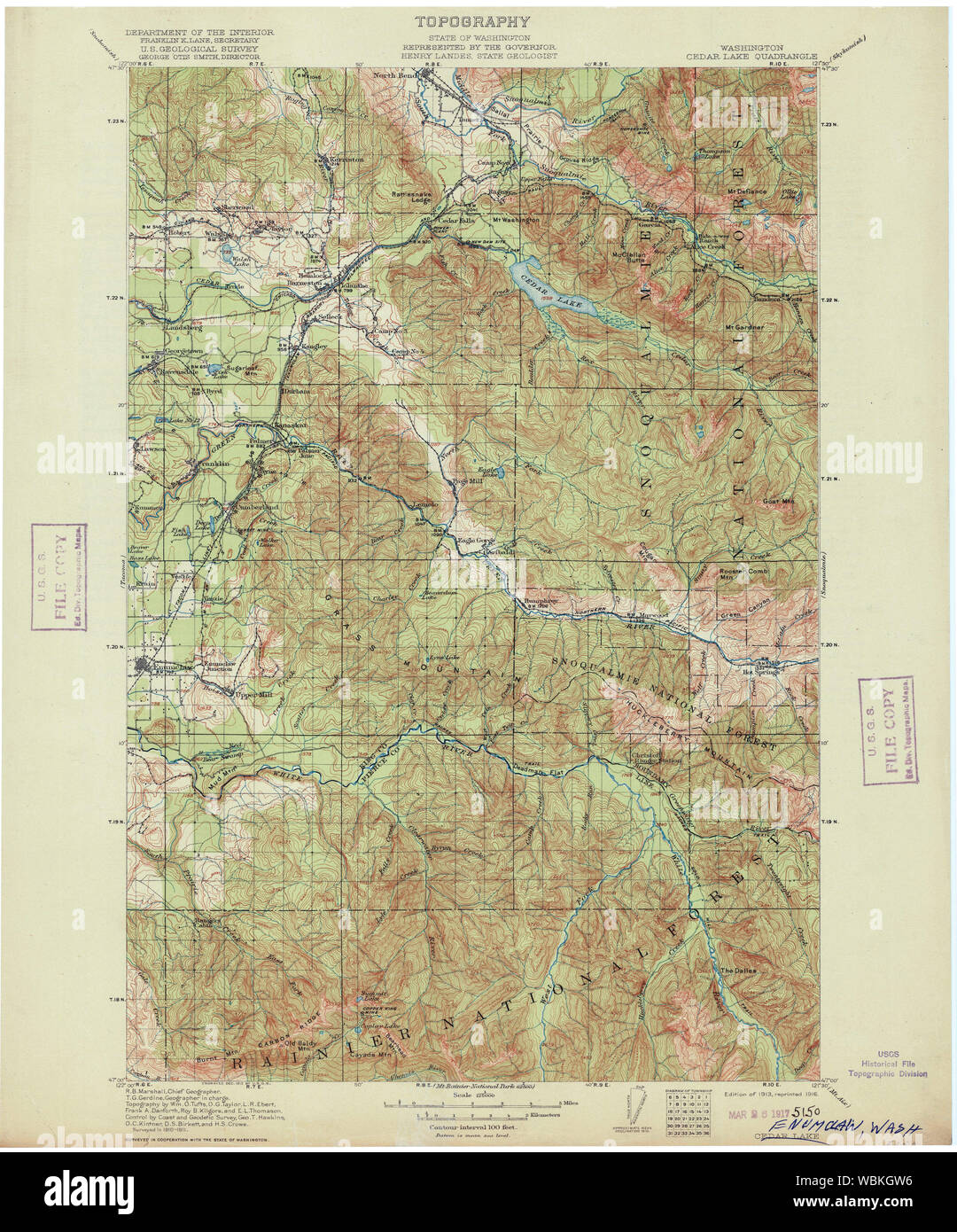 1913 washington state map Cut Out Stock Images & Pictures - Alamy