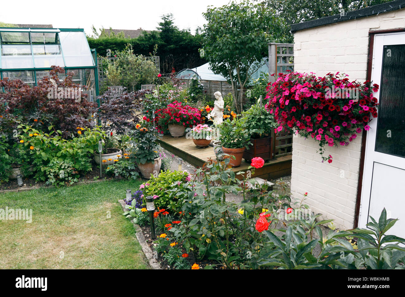 SMALL RURAL BACK GARDEN IN SUMMER Stock Photo - Alamy