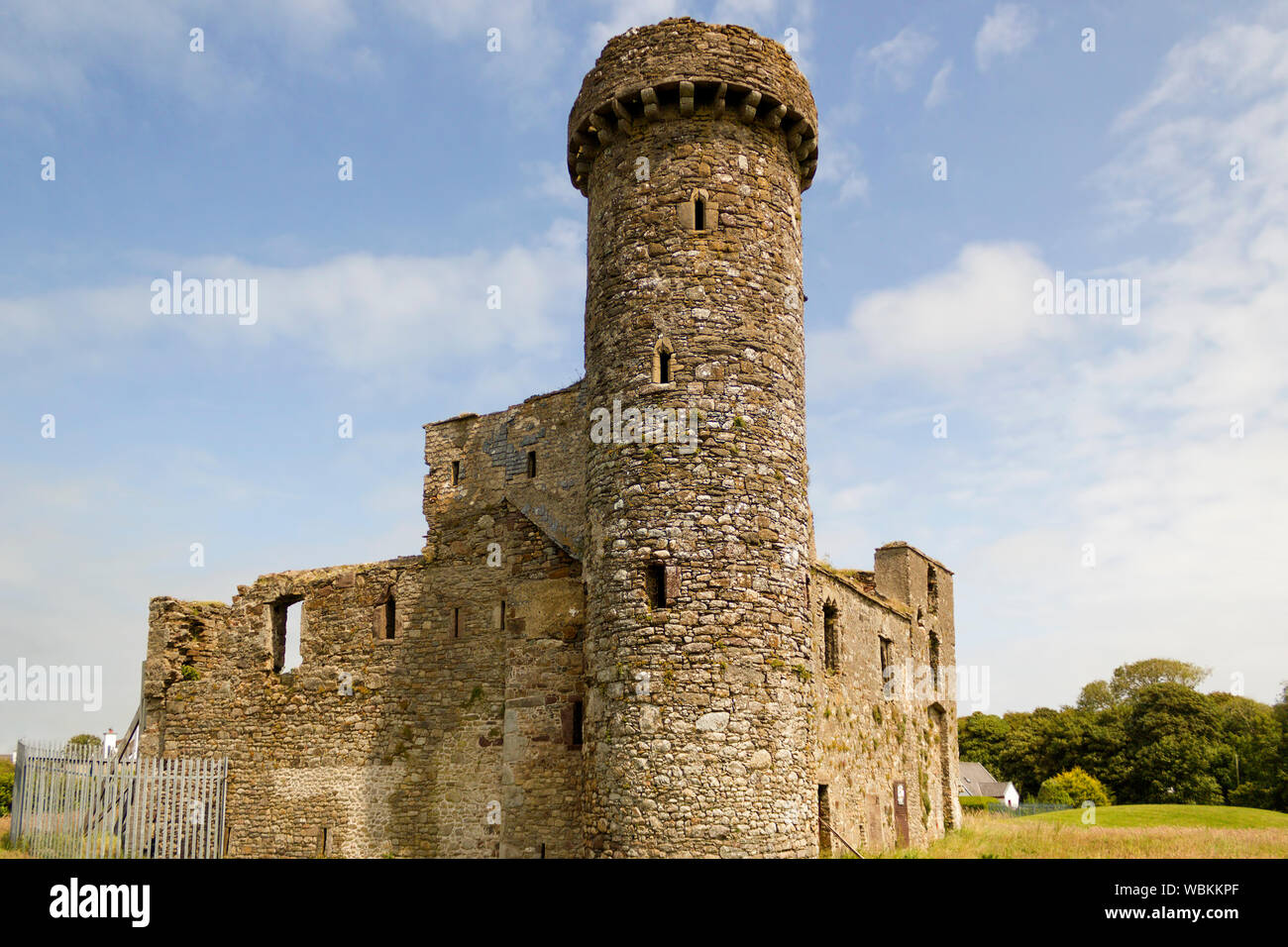 Remains of medieval castle in the town Fethard On Sea in County Wexford ...