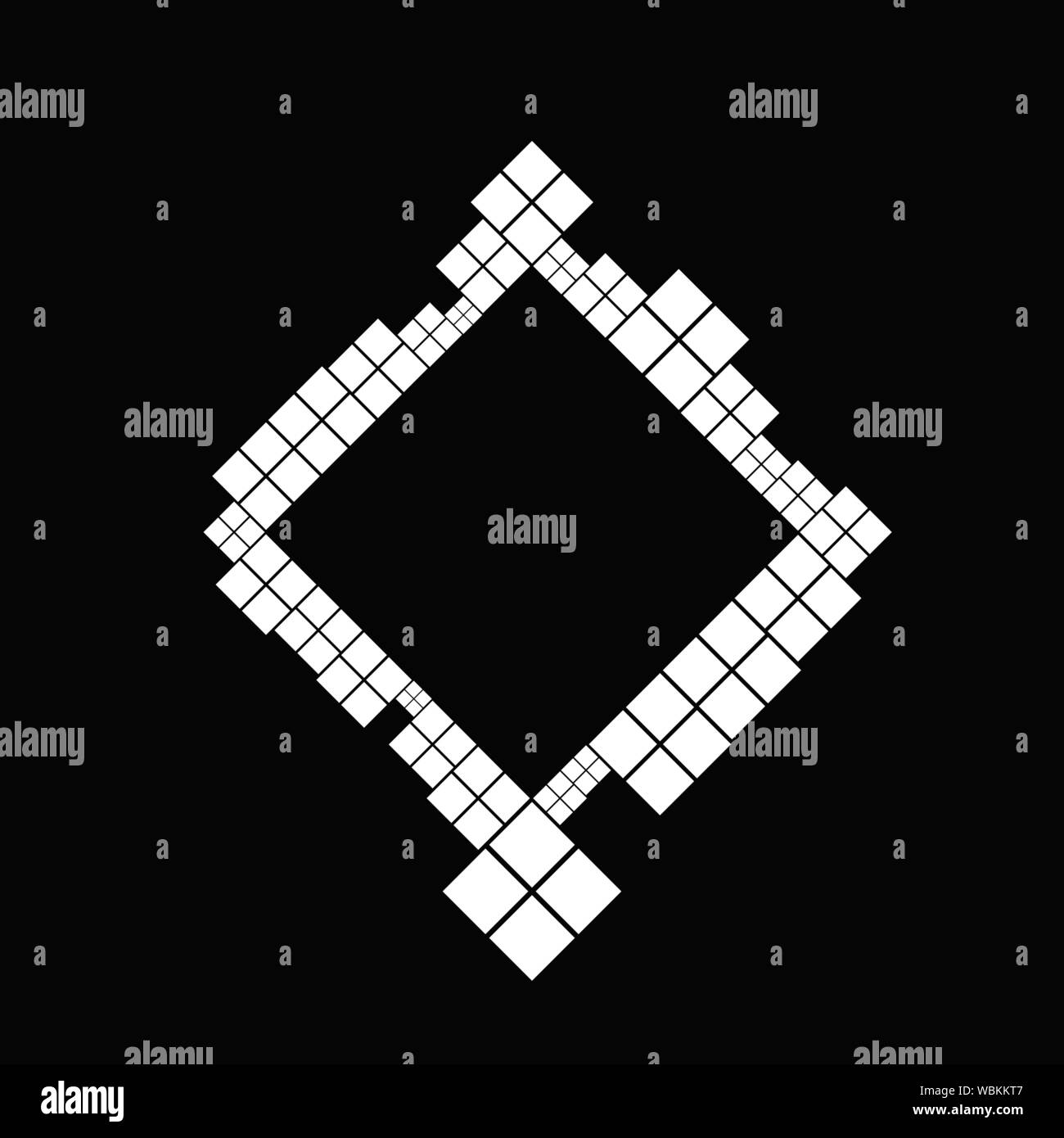 Diagonal abstract square border template - monochrome modern vector ...