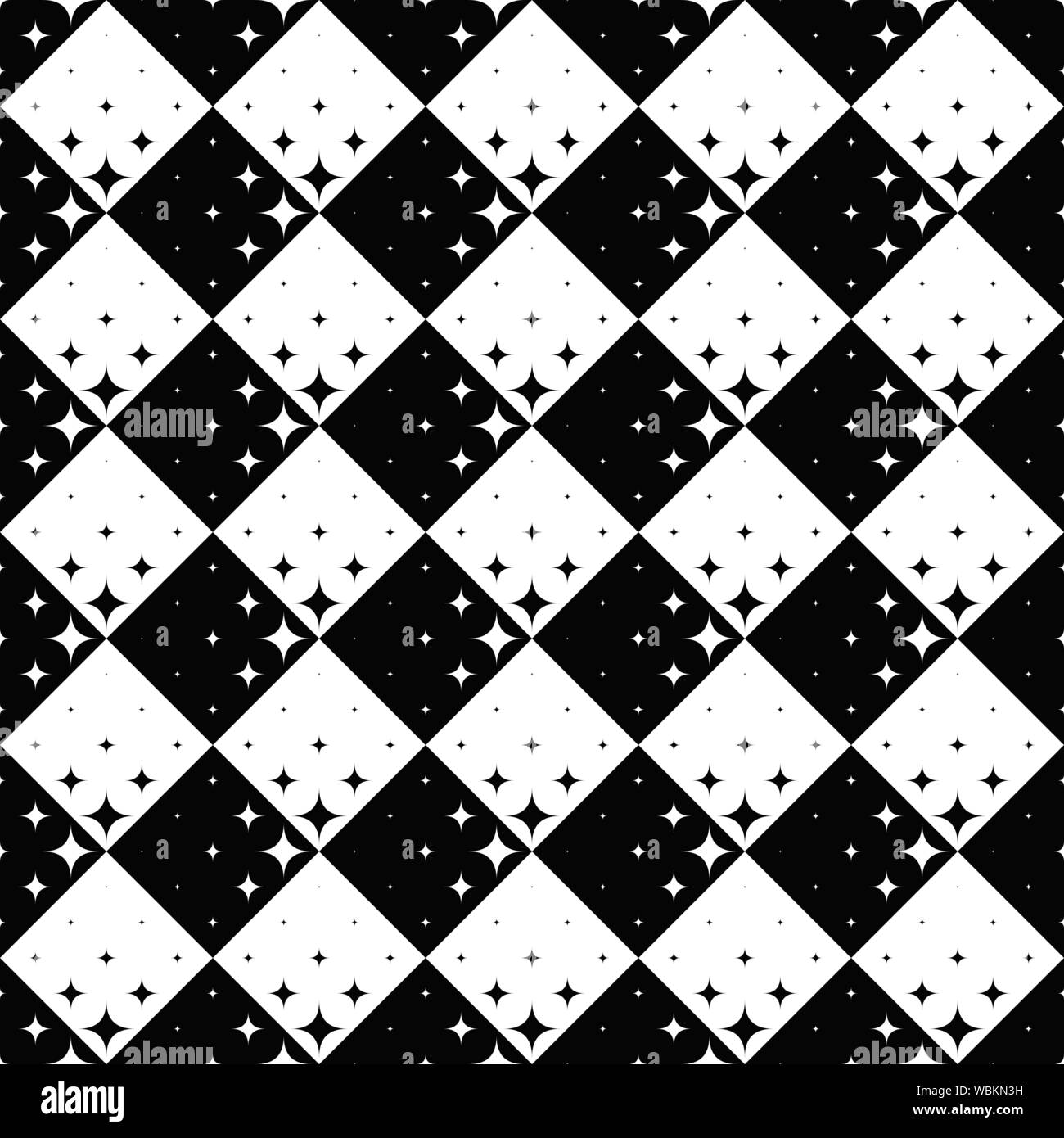 Monochrome geometrical abstract seamless star pattern background design ...