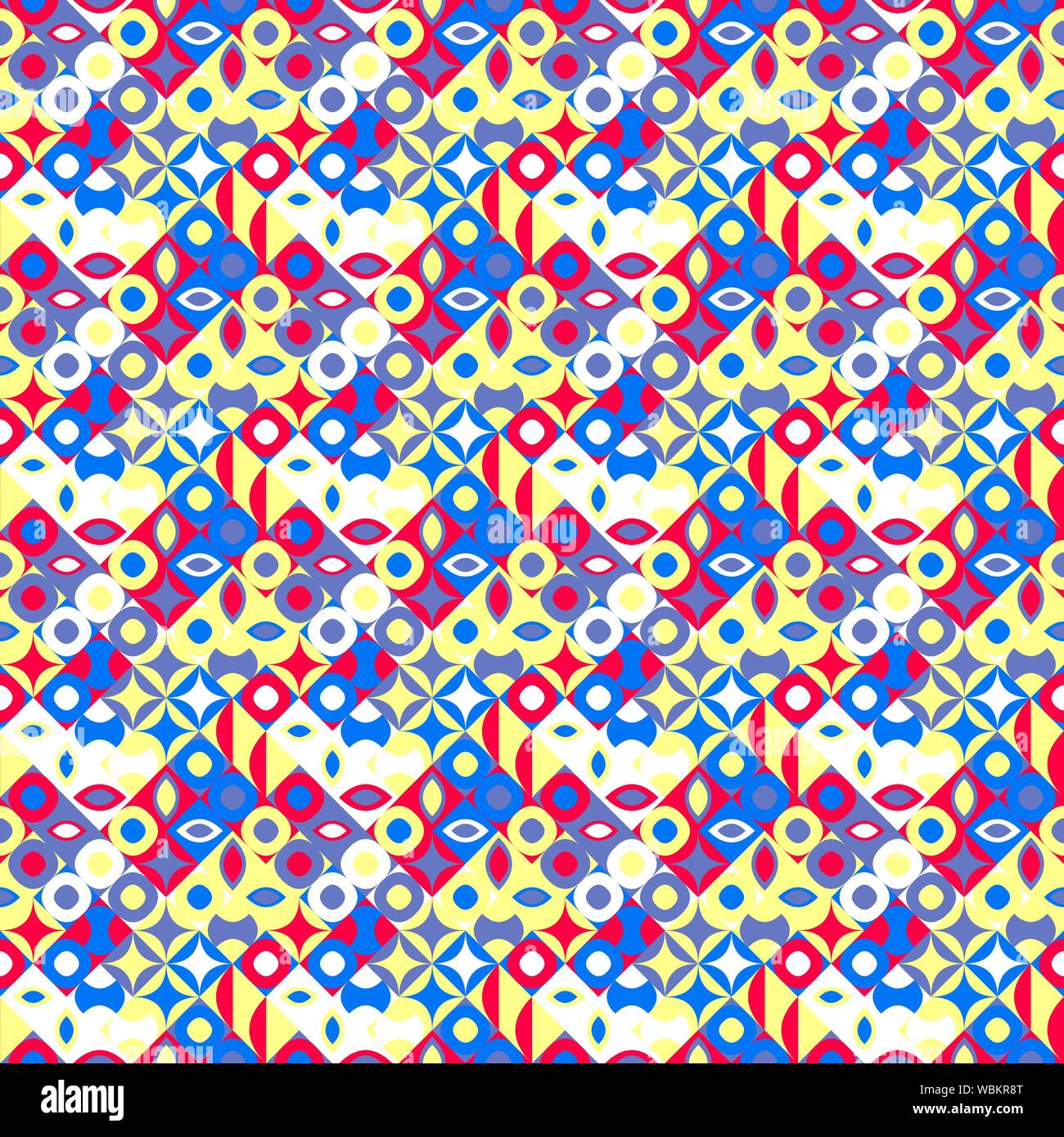Seamless Mosaic Pattern Background Colorful Abstract Vector Graphic