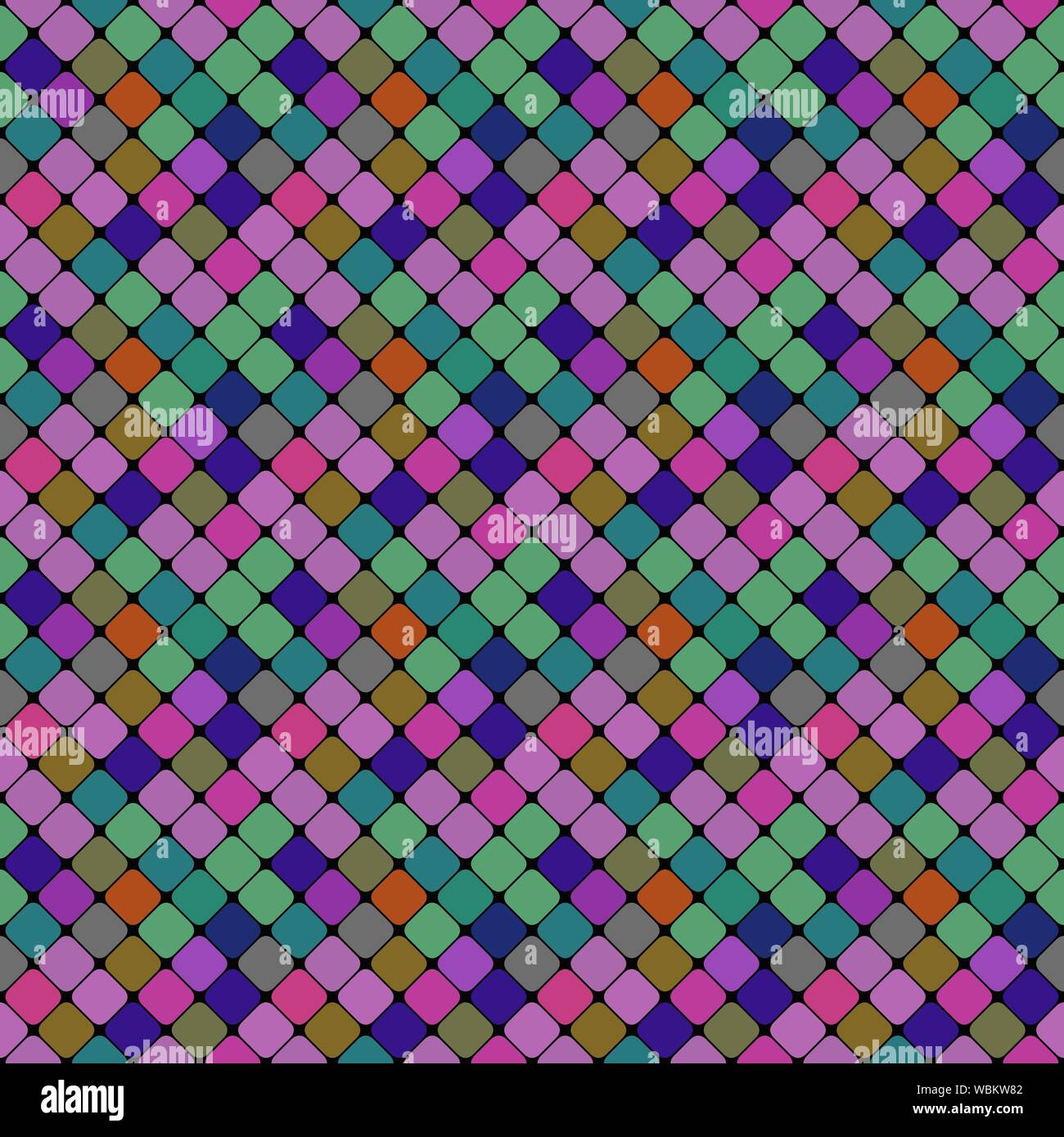 Seamless multicolor square pattern background - repeating geometrical vector graphic design from ...