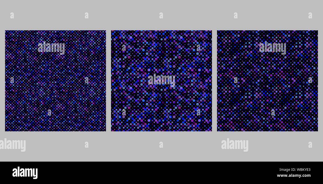 Geometrical random dot pattern background set - abstract vector illustrations from gradient ...