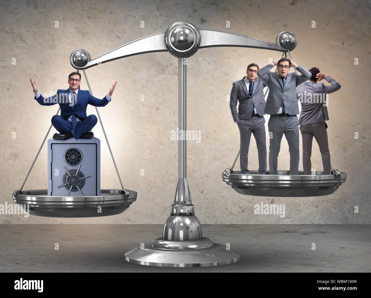 The difference between rich and poor people concept Stock Photo - Alamy