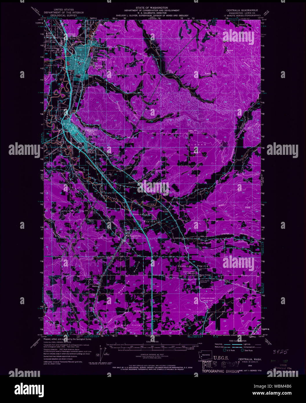 Centralia washington map hi-res stock photography and images - Alamy
