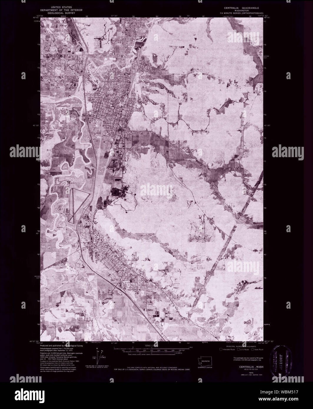 Centralia washington map hi-res stock photography and images - Alamy