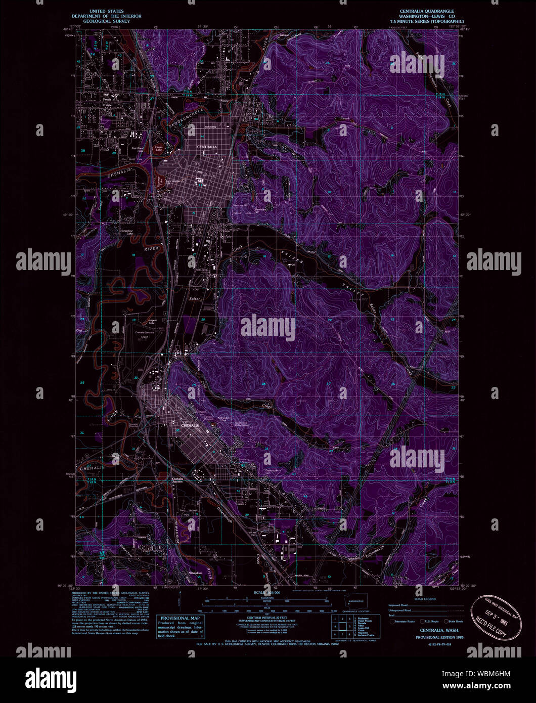 Map of centralia washington hi-res stock photography and images - Alamy