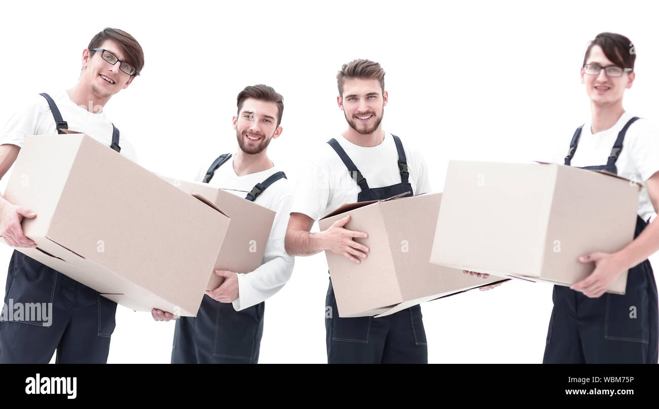 Warehouse workers moving boxes hi-res stock photography and images - Alamy