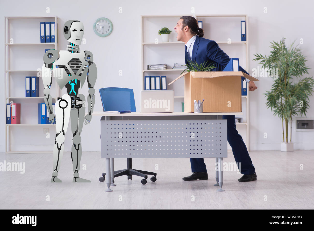 Robots replacing humans hi-res stock photography and images - Alamy