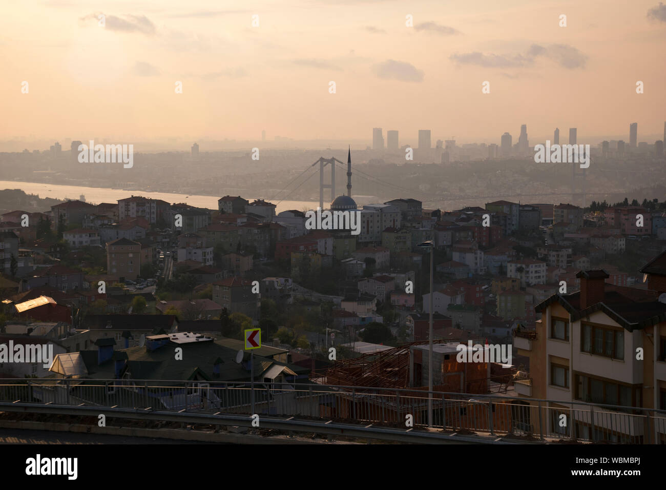 Istanbul landscape from Camlica Mosque Stock Photo - Alamy