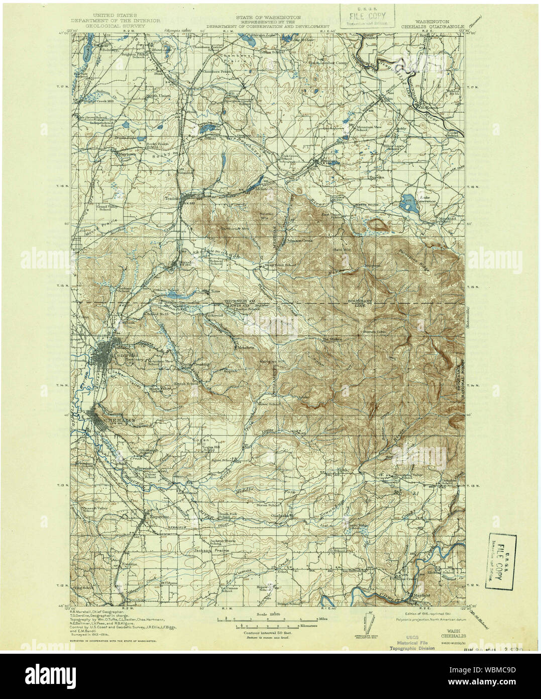 Map of chehalis Cut Out Stock Images & Pictures - Alamy