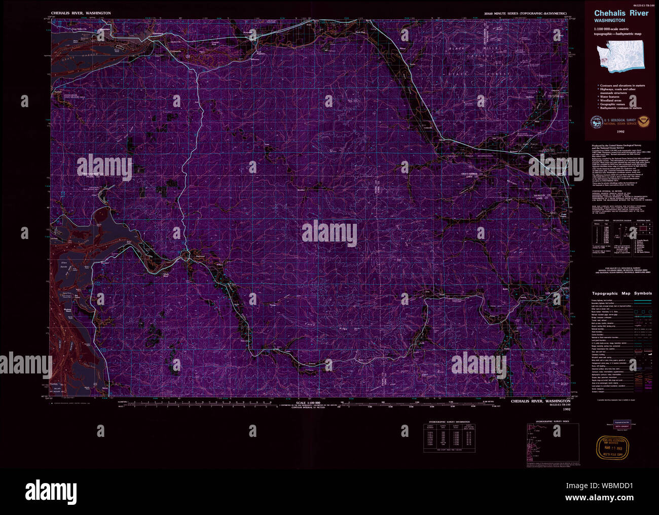 Map of chehalis hi-res stock photography and images - Alamy