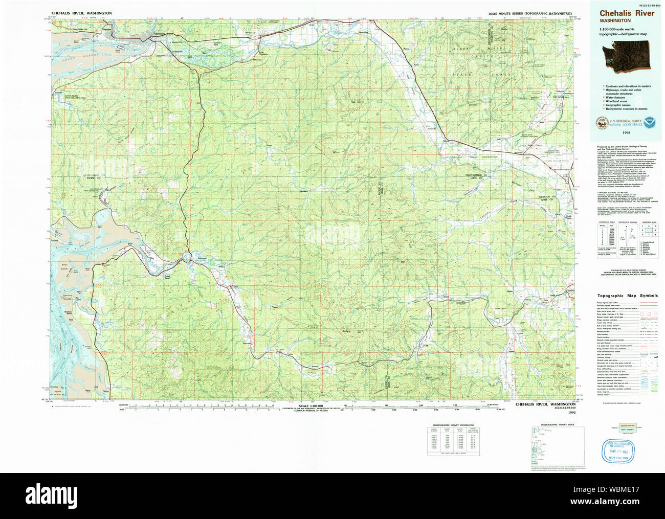 Map of chehalis washington Cut Out Stock Images & Pictures - Alamy