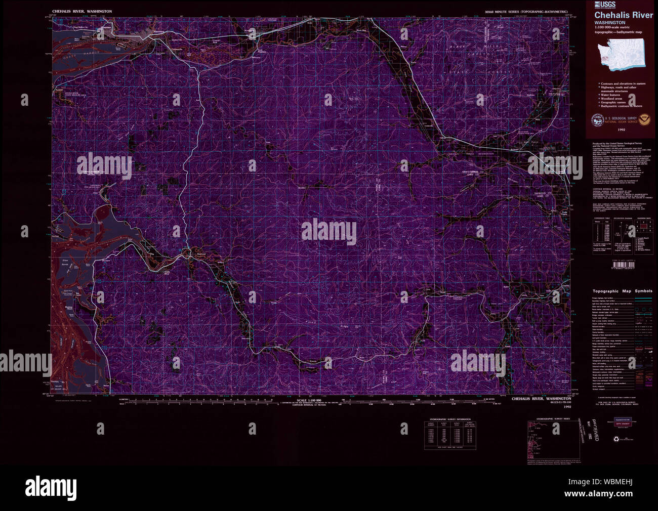 Map of chehalis hi-res stock photography and images - Alamy