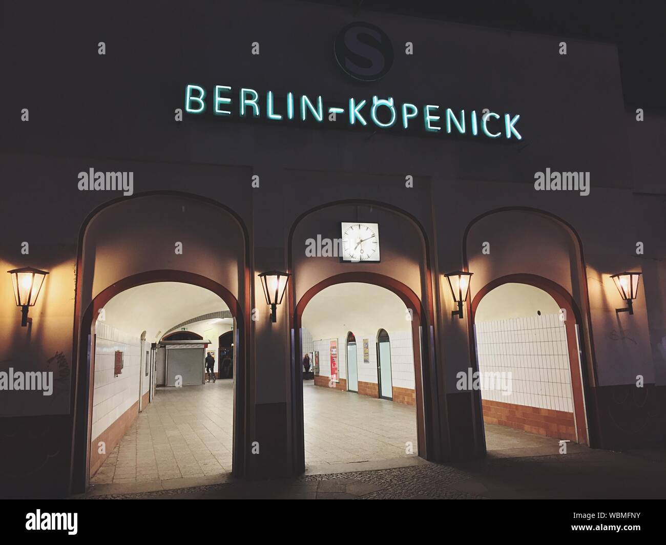 Illuminated Text Wall Architecture High Resolution Stock Photography ...