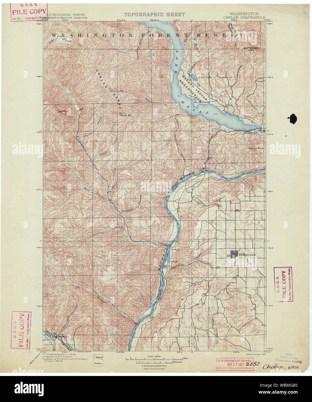Chelan washington state map hi-res stock photography and images - Alamy