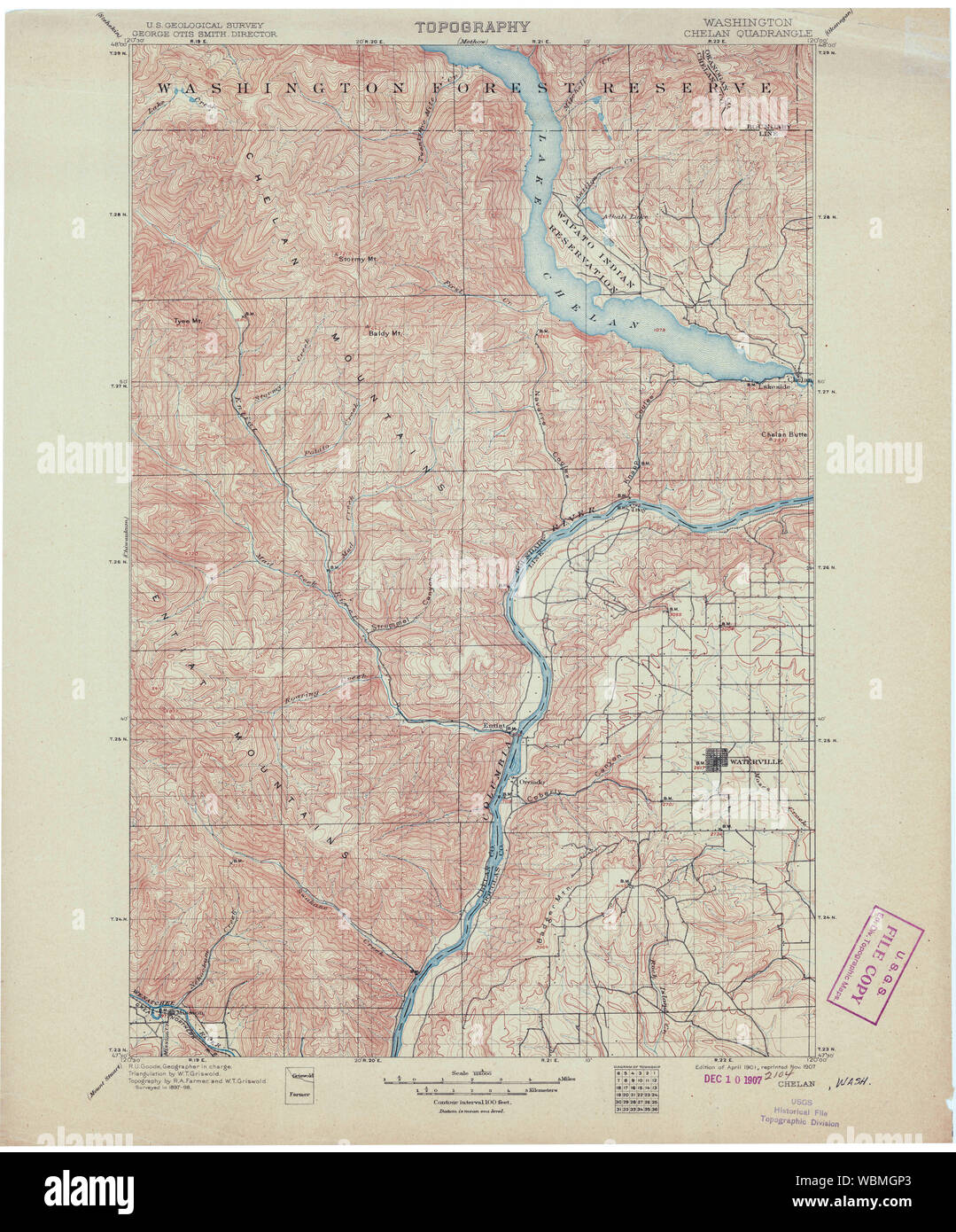 Chelan washington state map hi-res stock photography and images - Alamy
